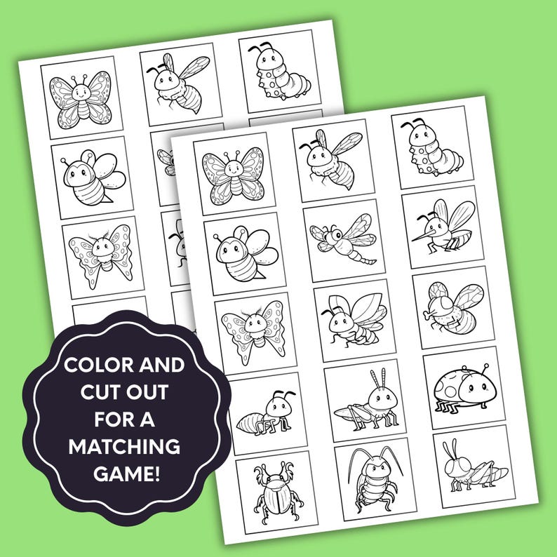 Insect Coloring Pages 20-page Pack | Bugs Activity Pack for Kids ...
