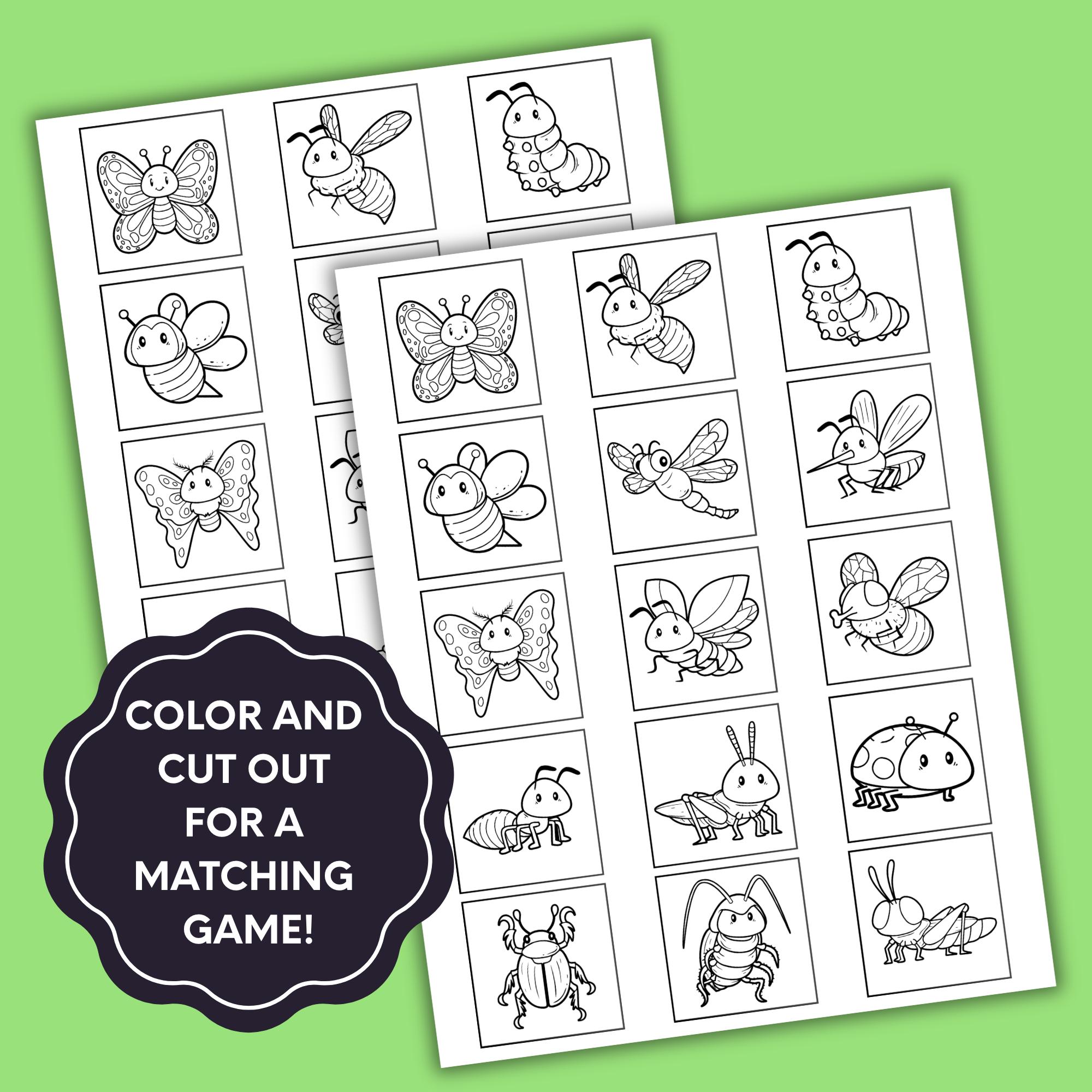 Insect Coloring Pages 20-page Pack | Bugs Activity Pack for Kids ...
