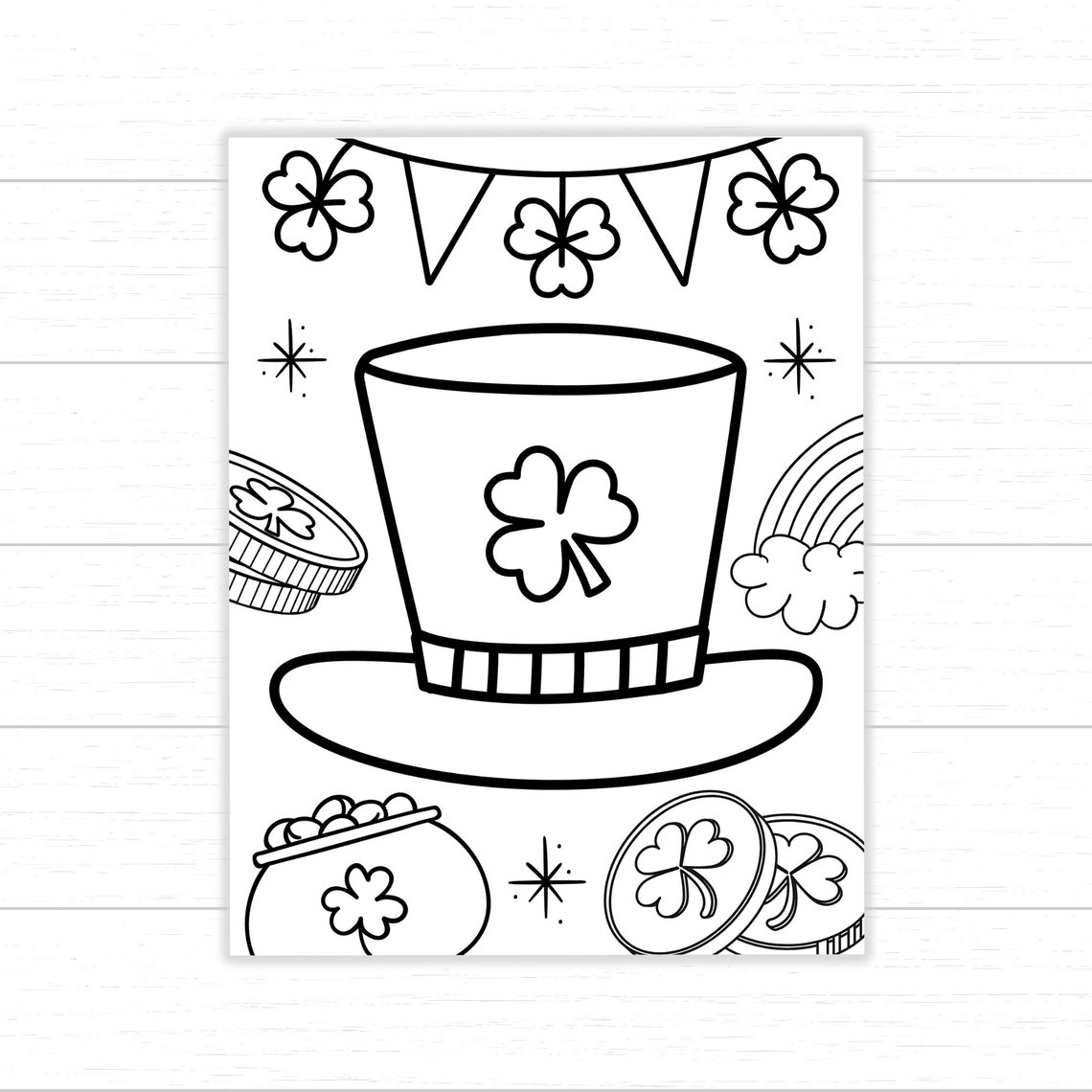 Leprechaun Hat Coloring Pages, Leprechaun Hat Printables, Printable St ...