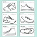 Design a Shoe Printable Pack, Sneaker, Cleat, High Top, High Heel ...