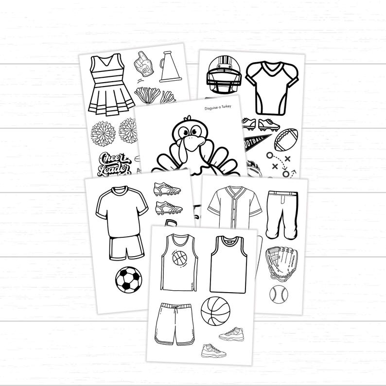 Disguise a Turkey Sports Bundle, Sport Turkey Disguise Project ...