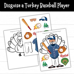 Disguise a Turkey Baseball Player, Turkey in Disguise Baseball Player ...