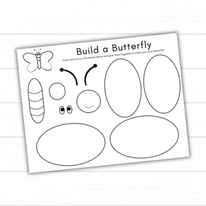 Build a Butterfly Printable, Butterfly Coloring Pages, Butterfly Cut ...