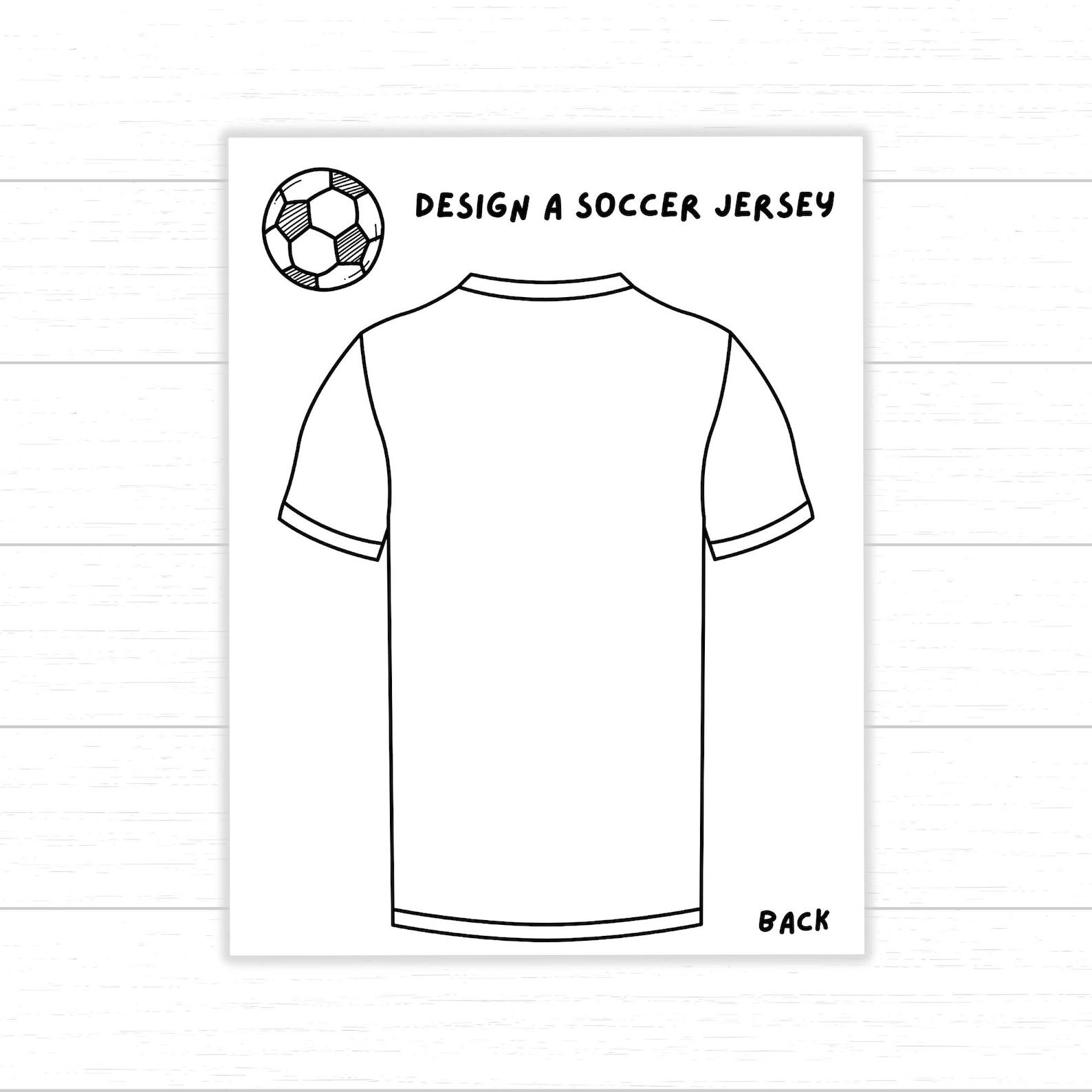 Design Your Own Soccer Jersey, Soccer Printables for Kids, Soccer ...