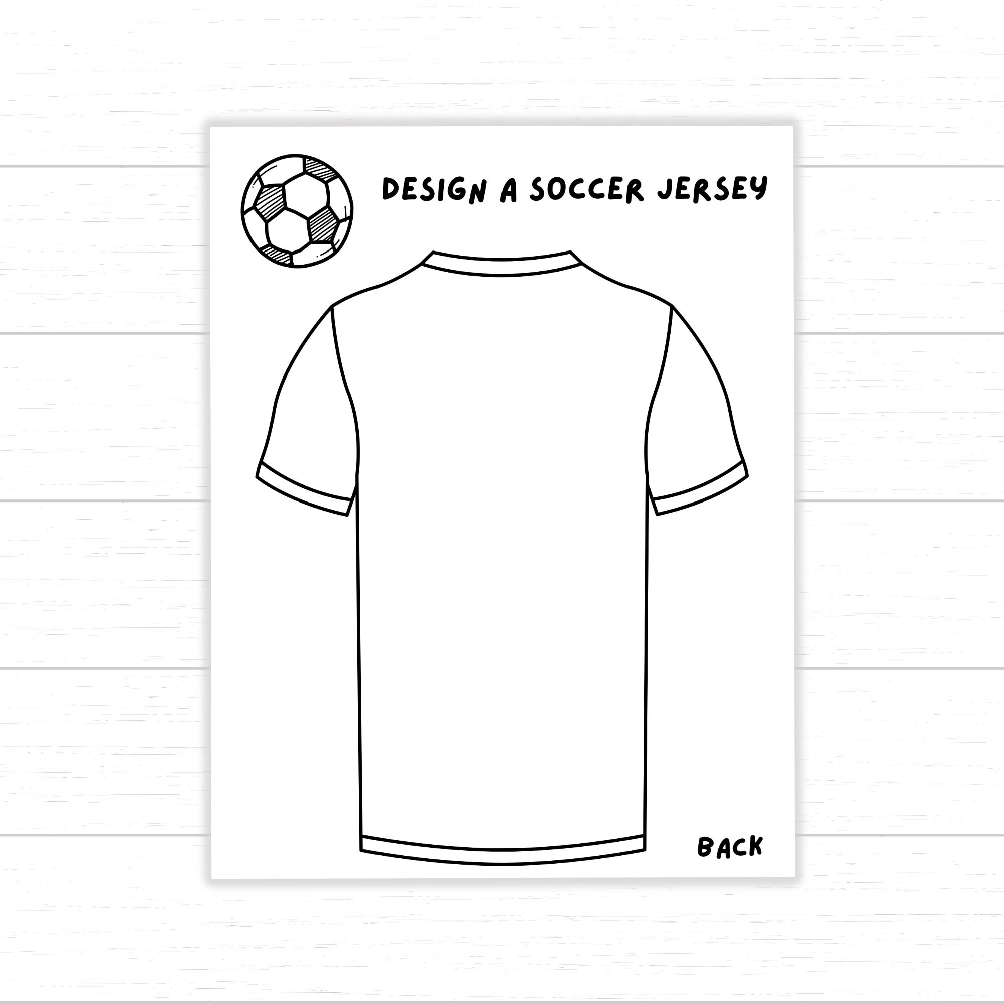 Design Your Own Soccer Jersey, Soccer Printables for Kids, Soccer ...