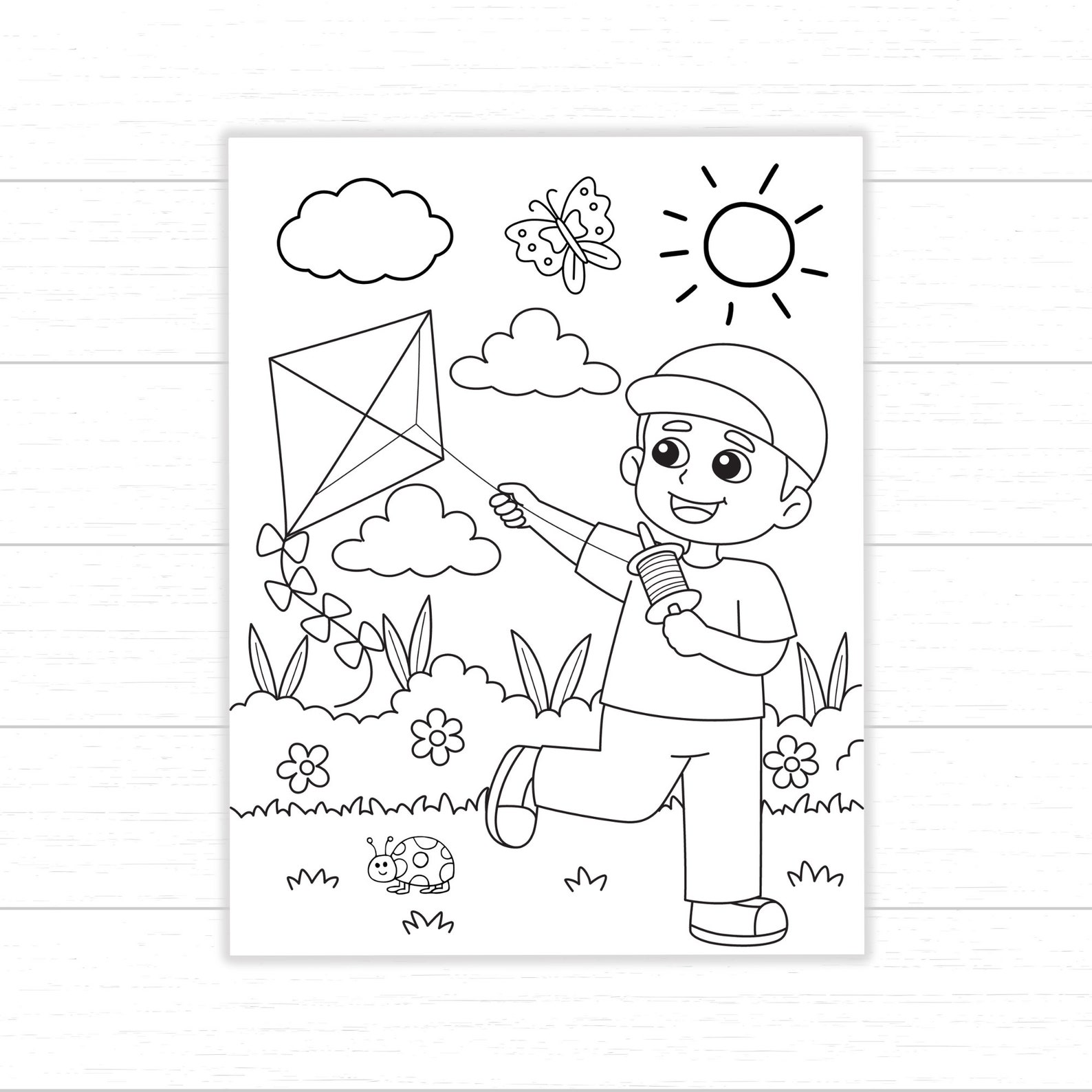 Kite Activity Pack for Kids, Kite Printables, Printable Kite Coloring ...