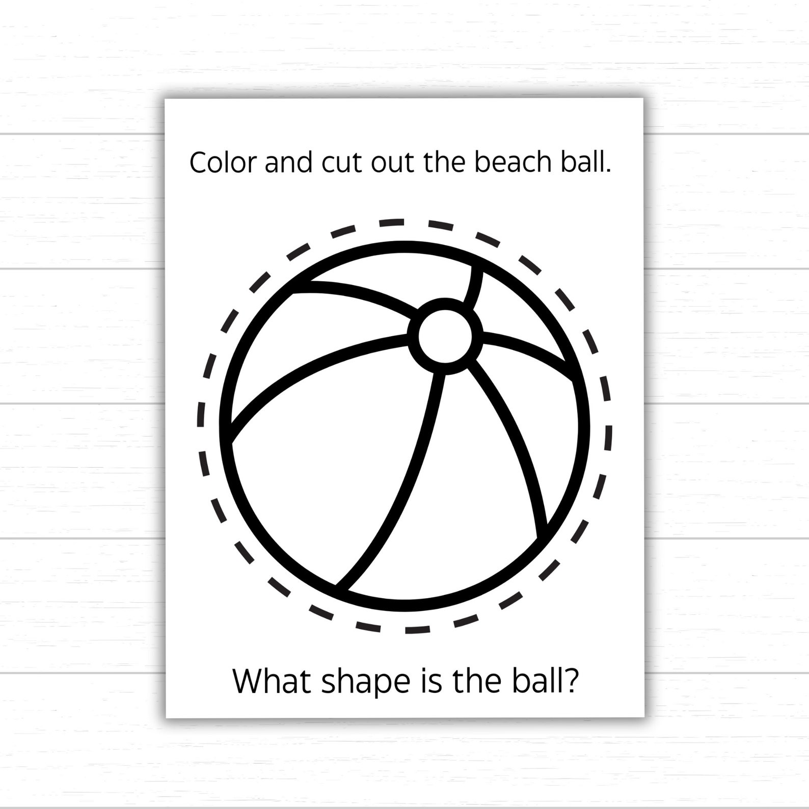 Beach Ball Coloring Activity Pack, Summer Printables (digital Download ...