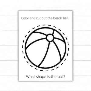 Beach Ball Activity Pack, Beach Ball Craft, Beach Printables, Summer ...