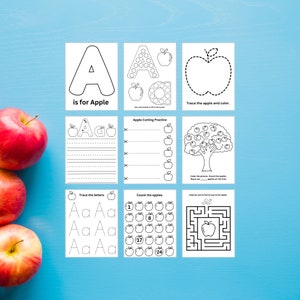 Apple Activity Pack for Kids, Printable Learning Bundle, Apple ...