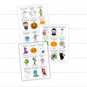 Halloween Joke Cards for Kids, Printable Halloween Riddles, Lunch Box ...