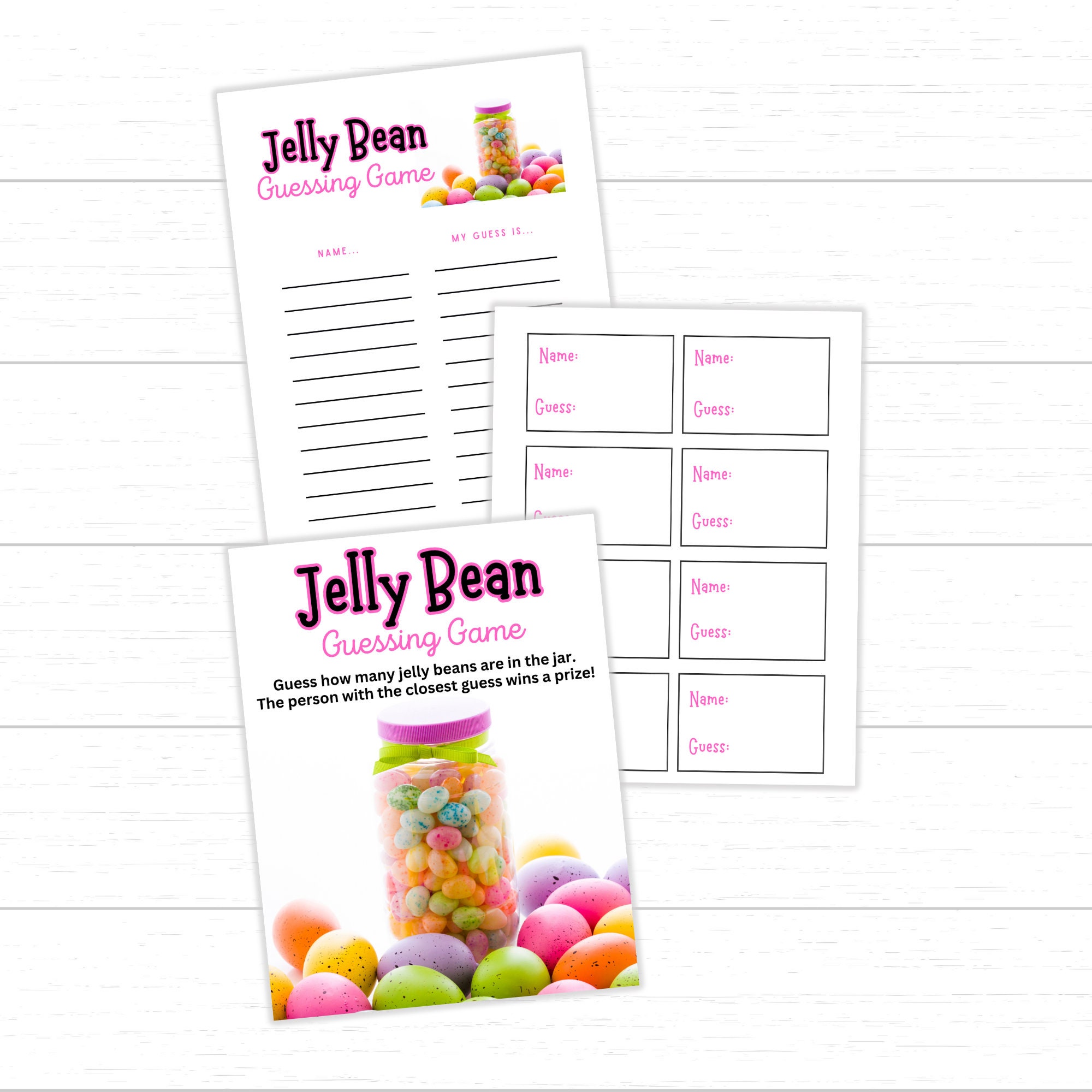 Jelly Bean Guessing Game, Printable Easter Games, Easter Party Games ...