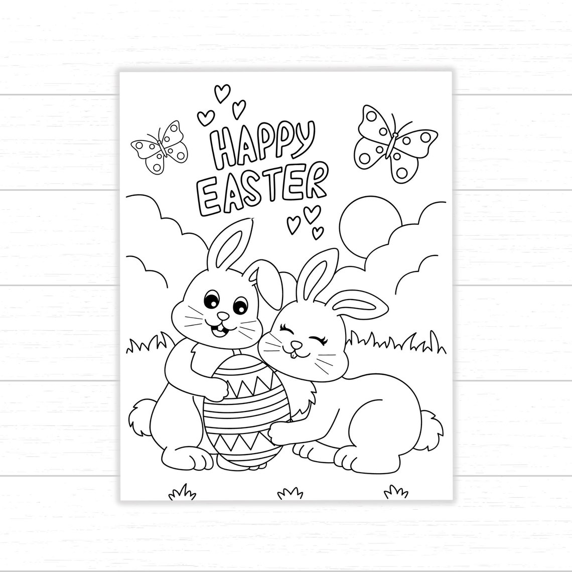 Easter Bunny Coloring Pages, Spring Coloring Pages, Easter Activities ...