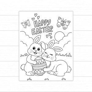Easter Bunny Coloring Pages, Spring Coloring Pages, Easter Activities ...