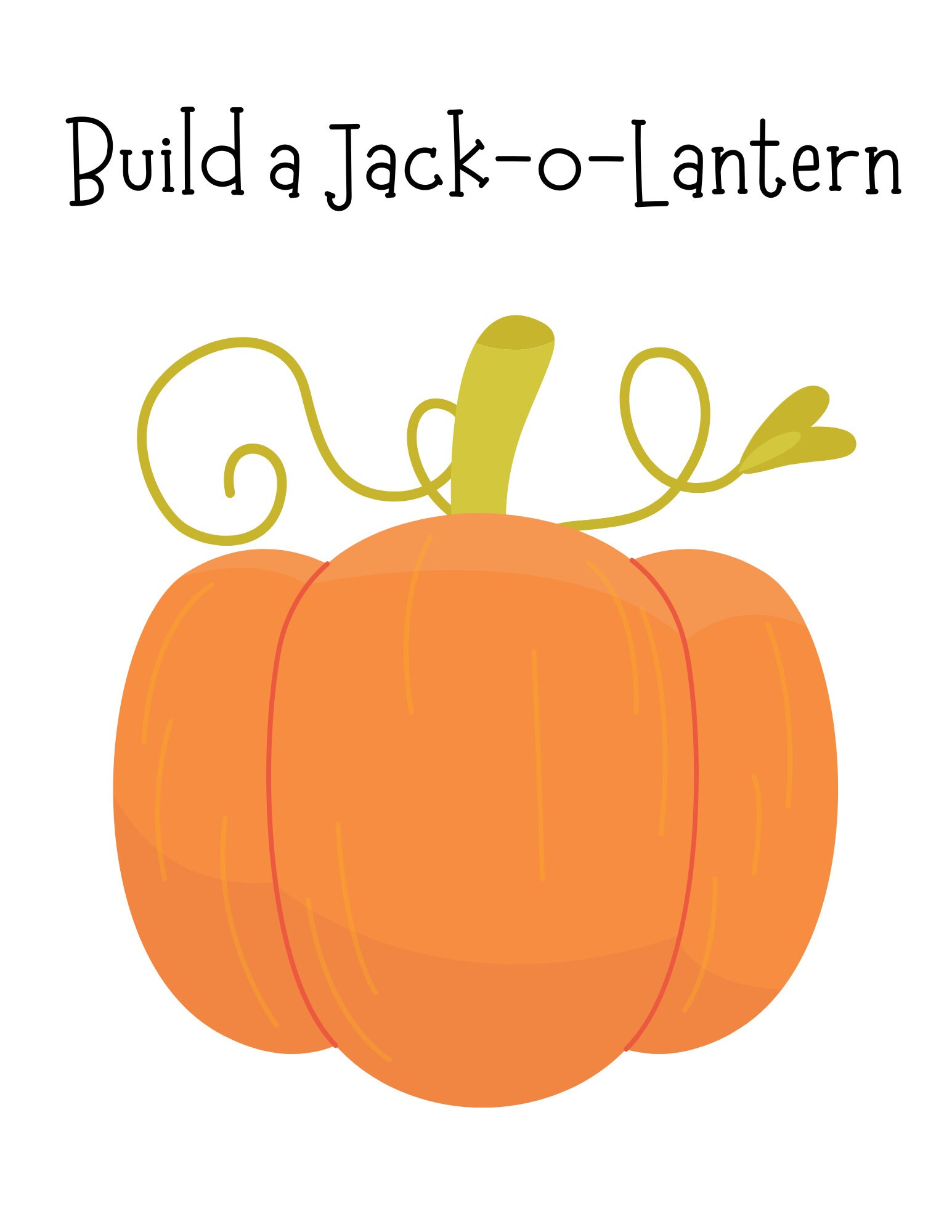 Build A Jack-o-lantern, Pumpkin Faces, Halloween Activity, Build A ...