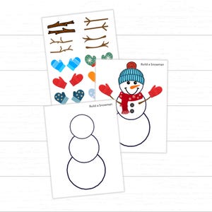 Build a Snowman Printable, Snowman Cut and Paste Printable, Printable ...