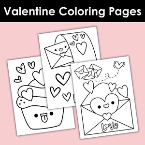 Valentine's Day Coloring Pages for Kids – 3 Printable February Activity ...