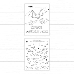 Bat Activity Pack Printable, Bat Worksheets, Bat Unit, Bat Learning Set ...