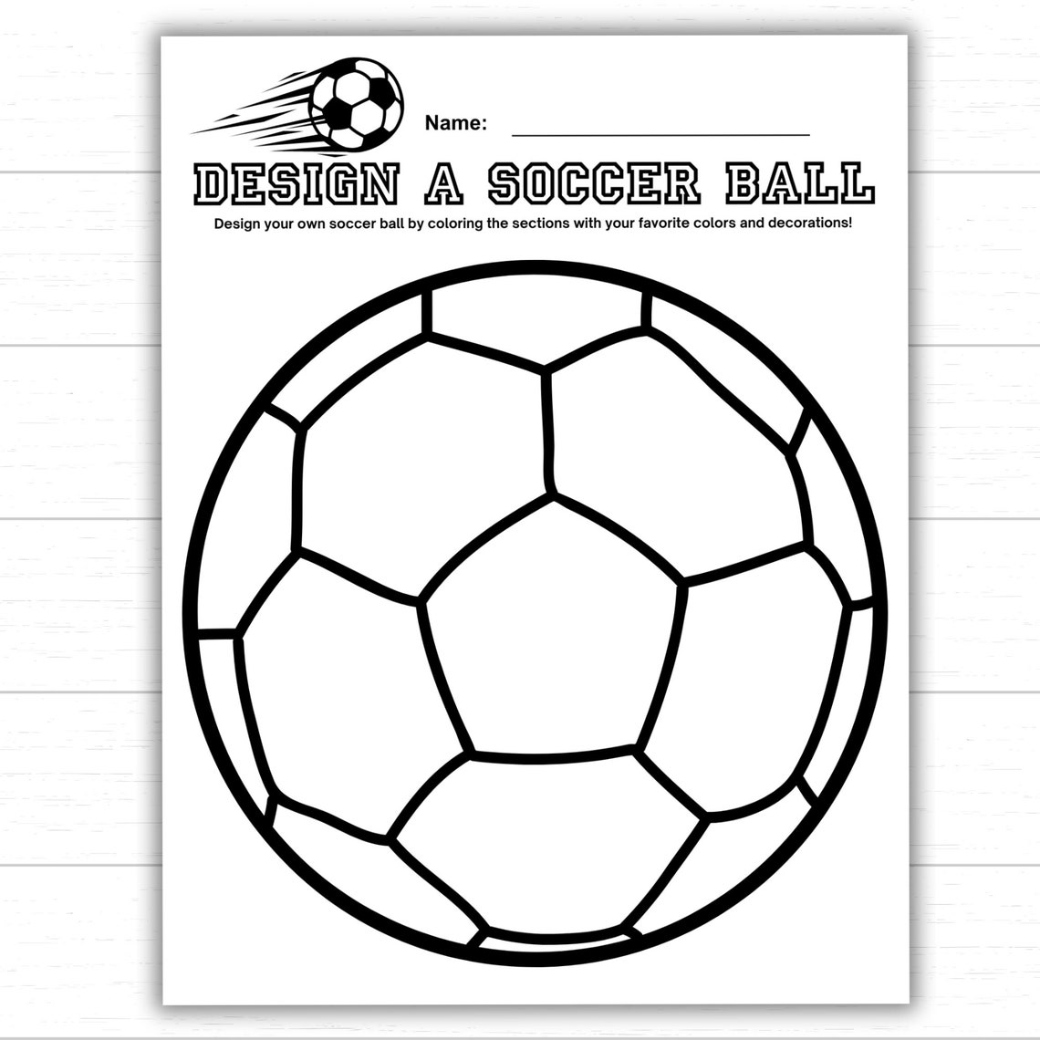 Design A Soccer Ball Printable for Kids, Soccer Ball Coloring Page ...