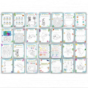 Under the Sea Preschool Activity Pack, Ocean Themed Printables, Sea ...