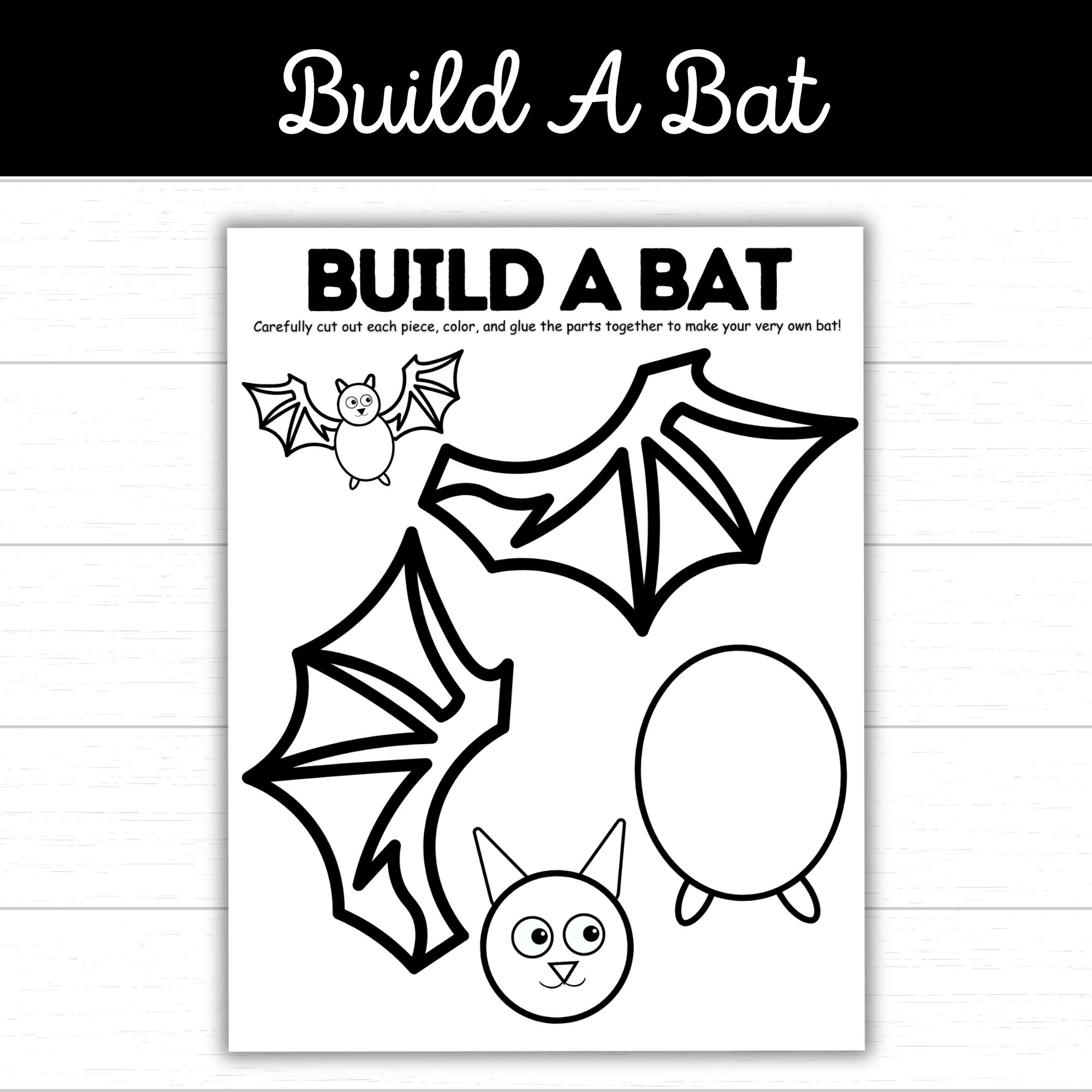 Build A Bat, Build A Zombie, Build A Frankenstein, Printable Halloween ...