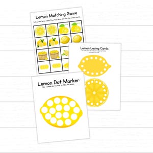 Lemon Activity Pack Printable, Fun Summer Worksheets & Games for Kids ...