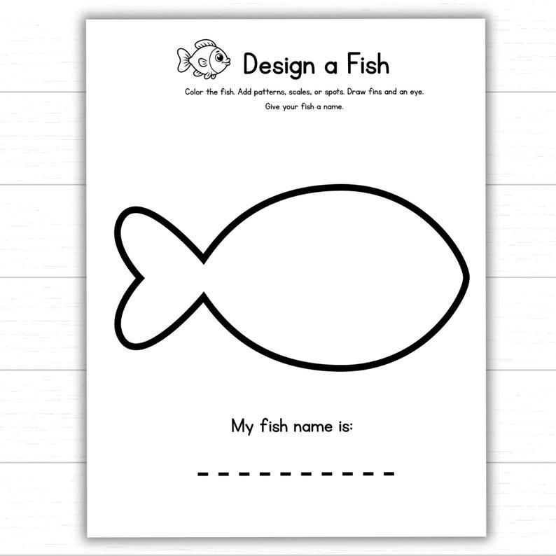 Fish Activity Pack for Preschool & Kindergarten – 10 Page Ocean ...
