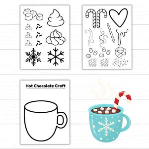 Hot Chocolate Craft, Hot Cocoa Craft, Printable Winter Craft for Kids ...