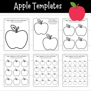 Apple Templates for Crafts and Activities, Apples to Color, Apples to ...