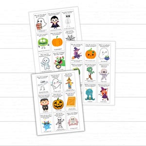 Halloween Joke Cards for Kids, Printable Halloween Riddles, Lunch Box ...
