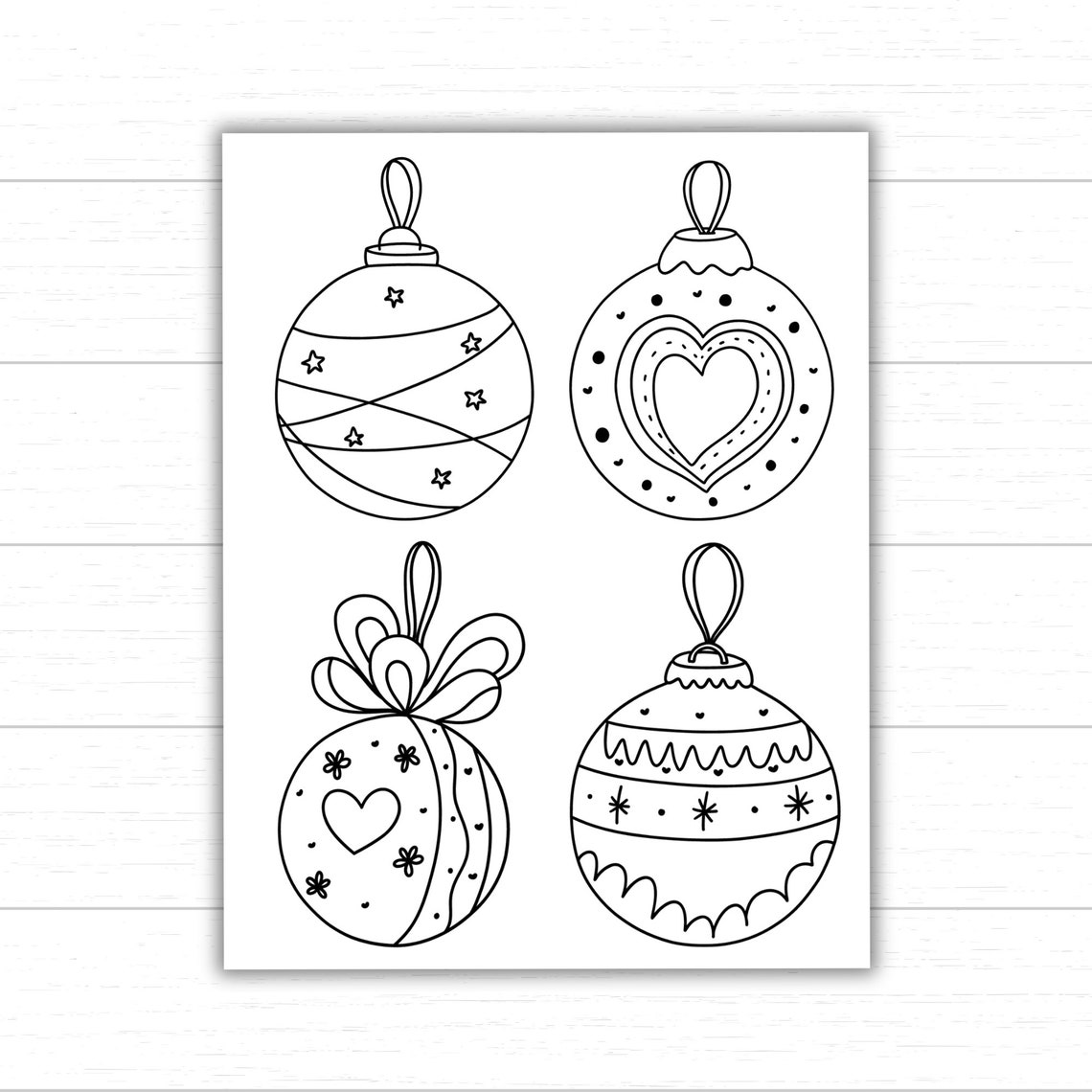 Christmas Ornament Coloring Pages, Printable Ornaments for Kids ...