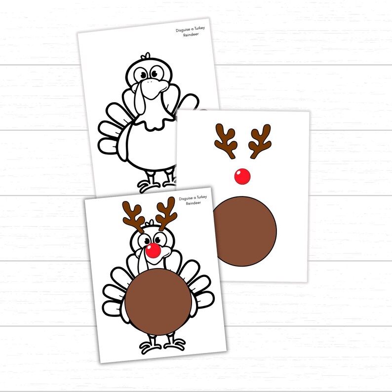 Disguise a Turkey Reindeer Printable – Fun Thanksgiving Craft for Kids ...