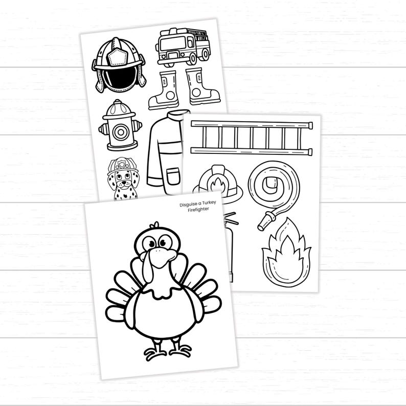 Disguise a Turkey Firefighter, Community Helper Turkey Disguise ...