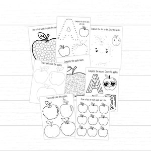 Apple Activity Pack Printable, Apple Tracing Activity, Apple Crafts ...
