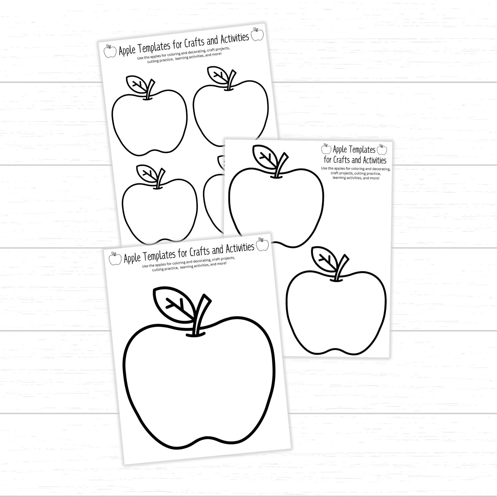 Apple Templates for Crafts and Activities, Apples to Color, Apples to ...