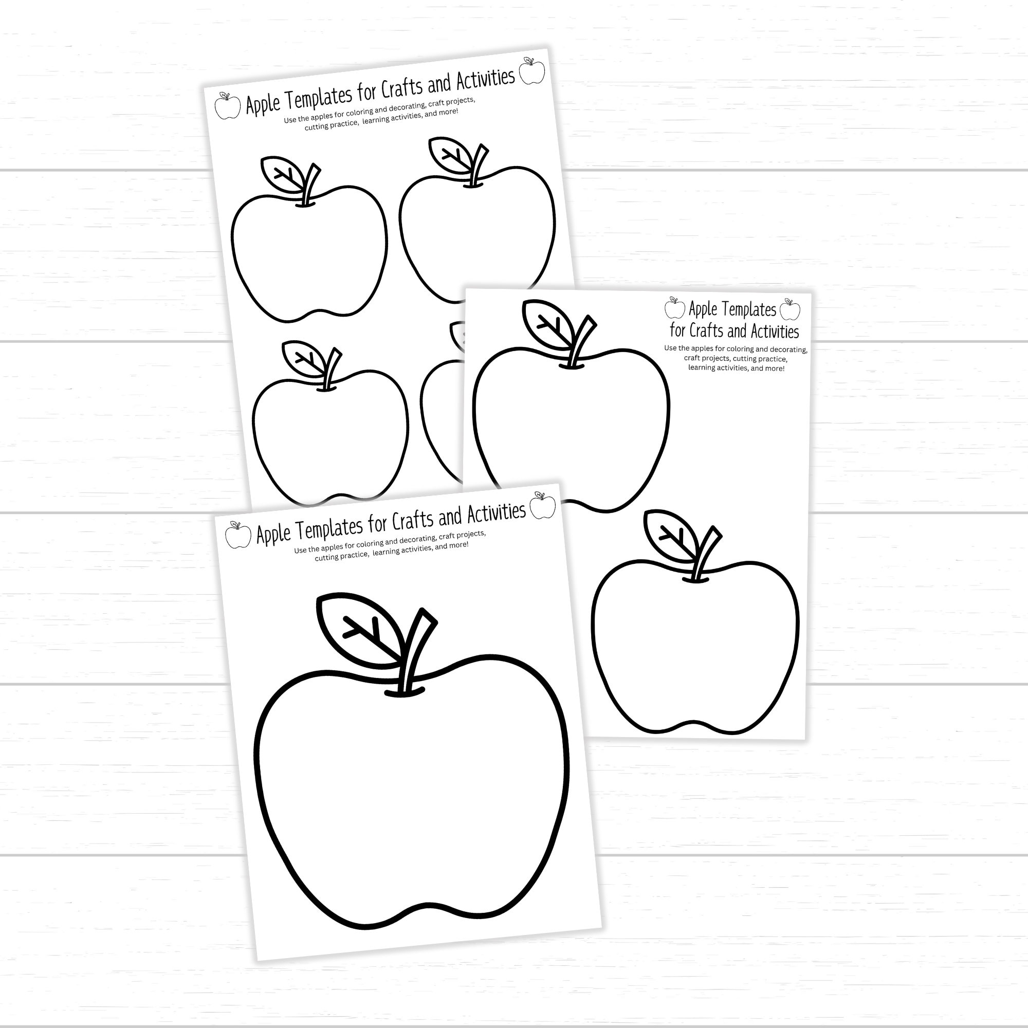 Apple Templates for Crafts and Activities, Apples to Color, Apples to ...