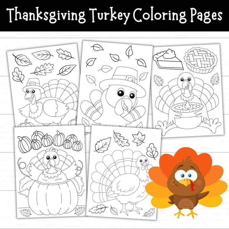 Thanksgiving Turkey Coloring Pages, Printable Turkey Coloring Pages ...