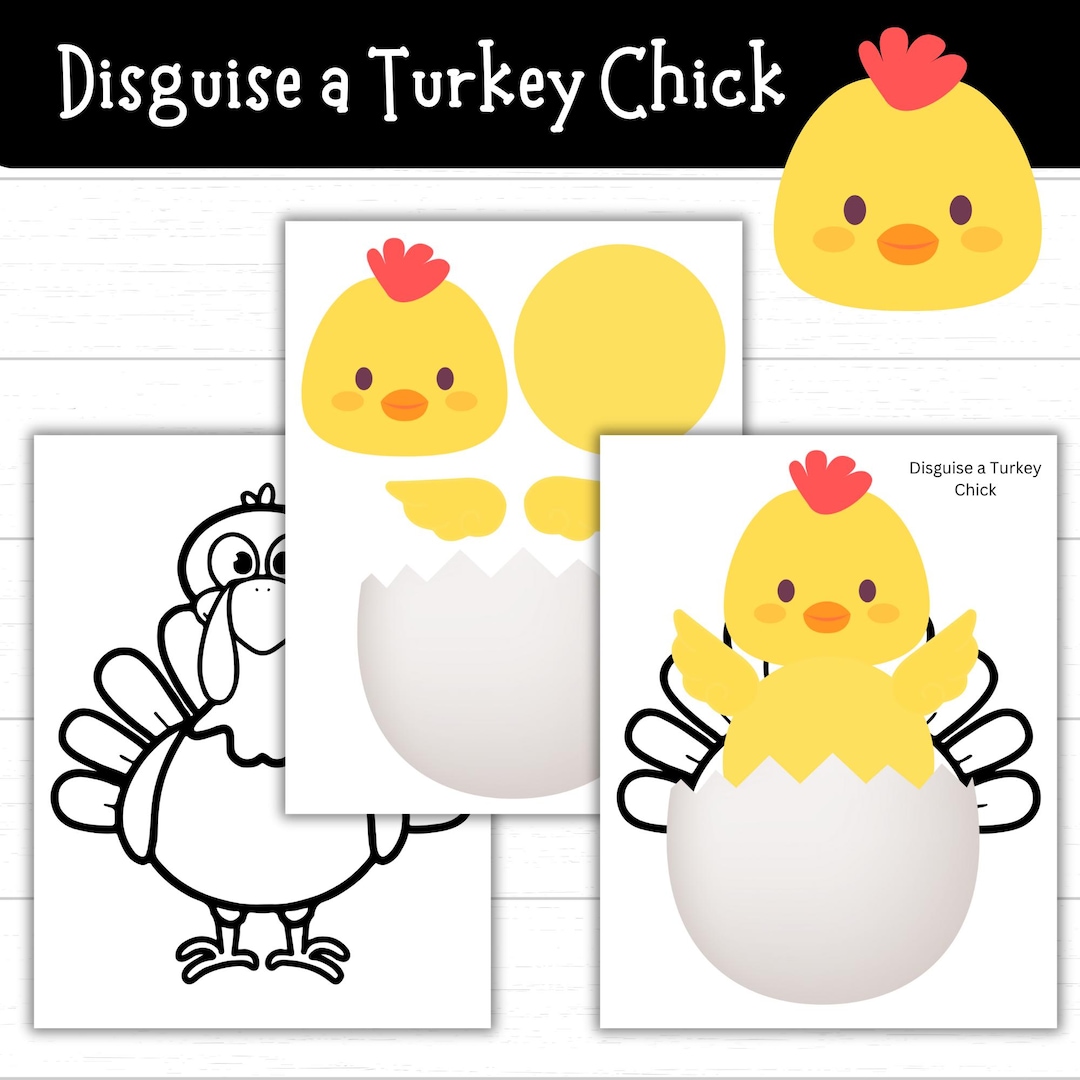 Disguise a Turkey Chick Printable, Chick Turkey Disguise, Printable ...