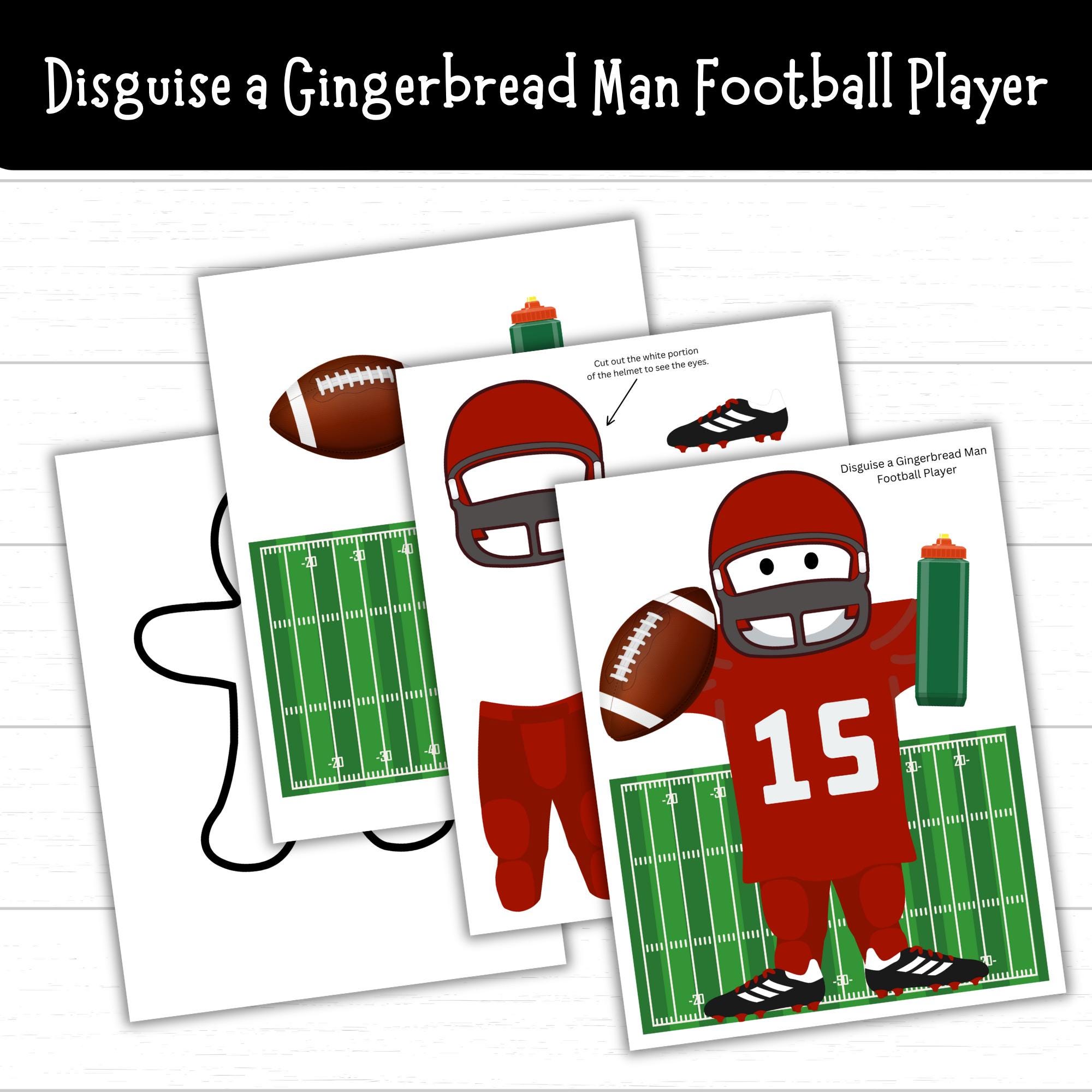 Disguise a Gingerbread Man Football Player, Gingerbread Man Disguise ...