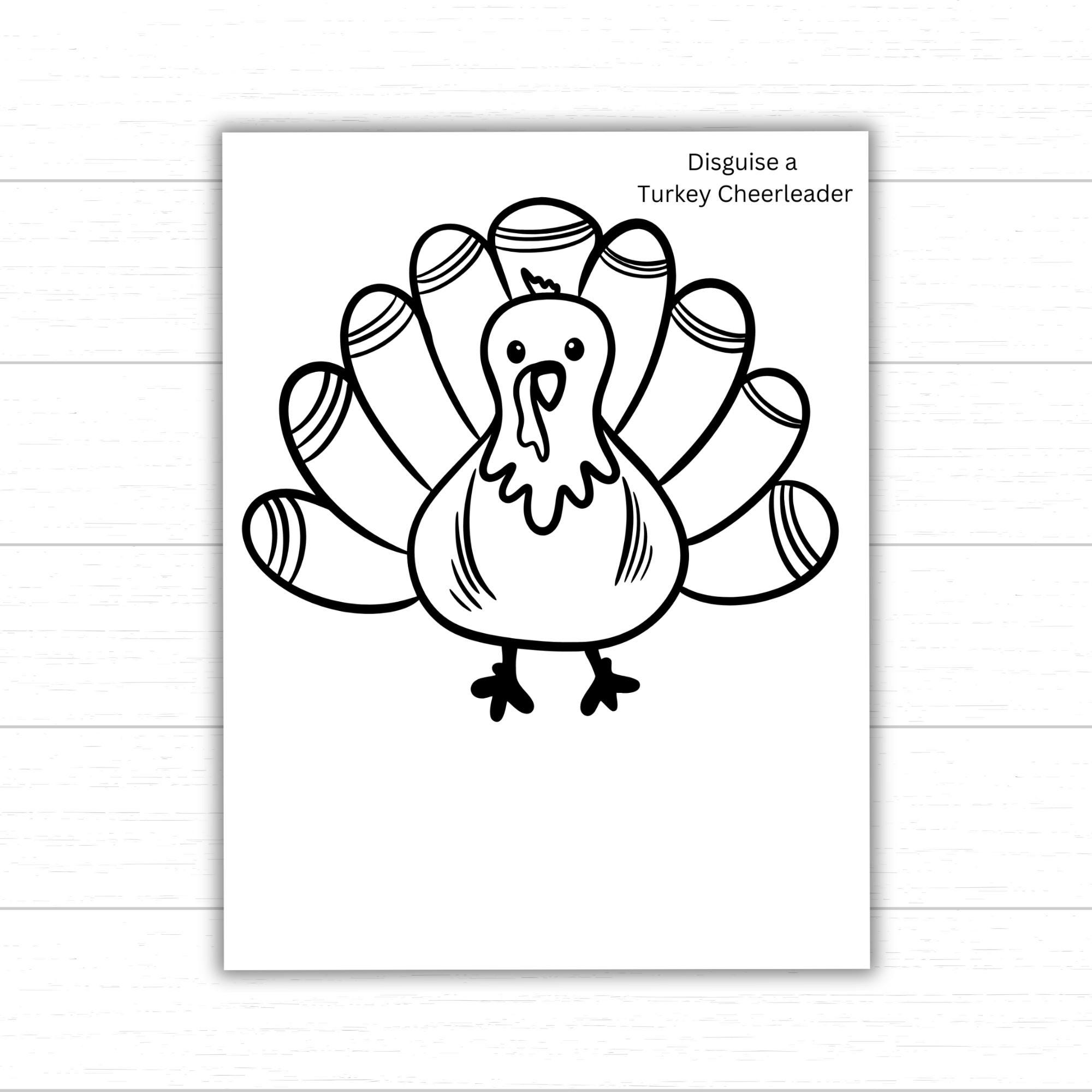 Disguise a Turkey Cheerleader, Cheerleader Turkey, Turkey in Disguise ...