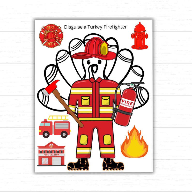 Disguise a Turkey Firefighter, Firefighter Turkey, Disguise a Turkey ...