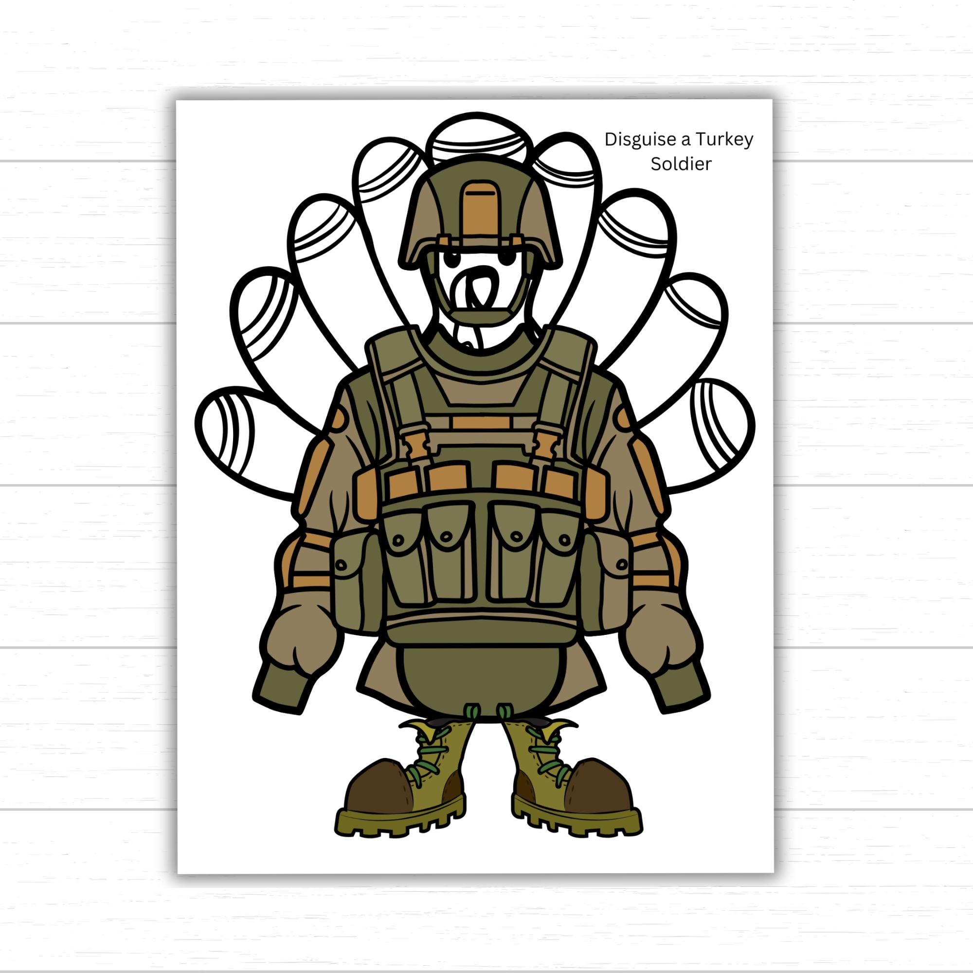 Disguise a Turkey Soldier, Soldier Turkey, Turkey in Disguise Project ...