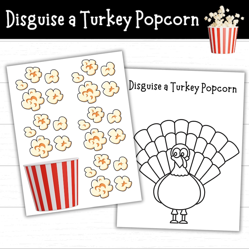 Disguise a Turkey Popcorn, Turkey in Disguise Popcorn, Popcorn Turkey ...