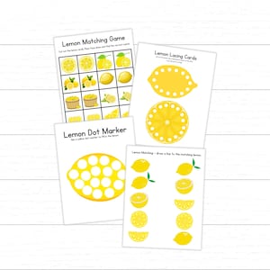 Lemon Activity Pack Printable, Fun Summer Worksheets & Games for Kids ...