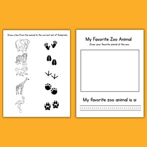 Zoo Activity Pack Printable for Preschool and Kindergarten, Printable ...