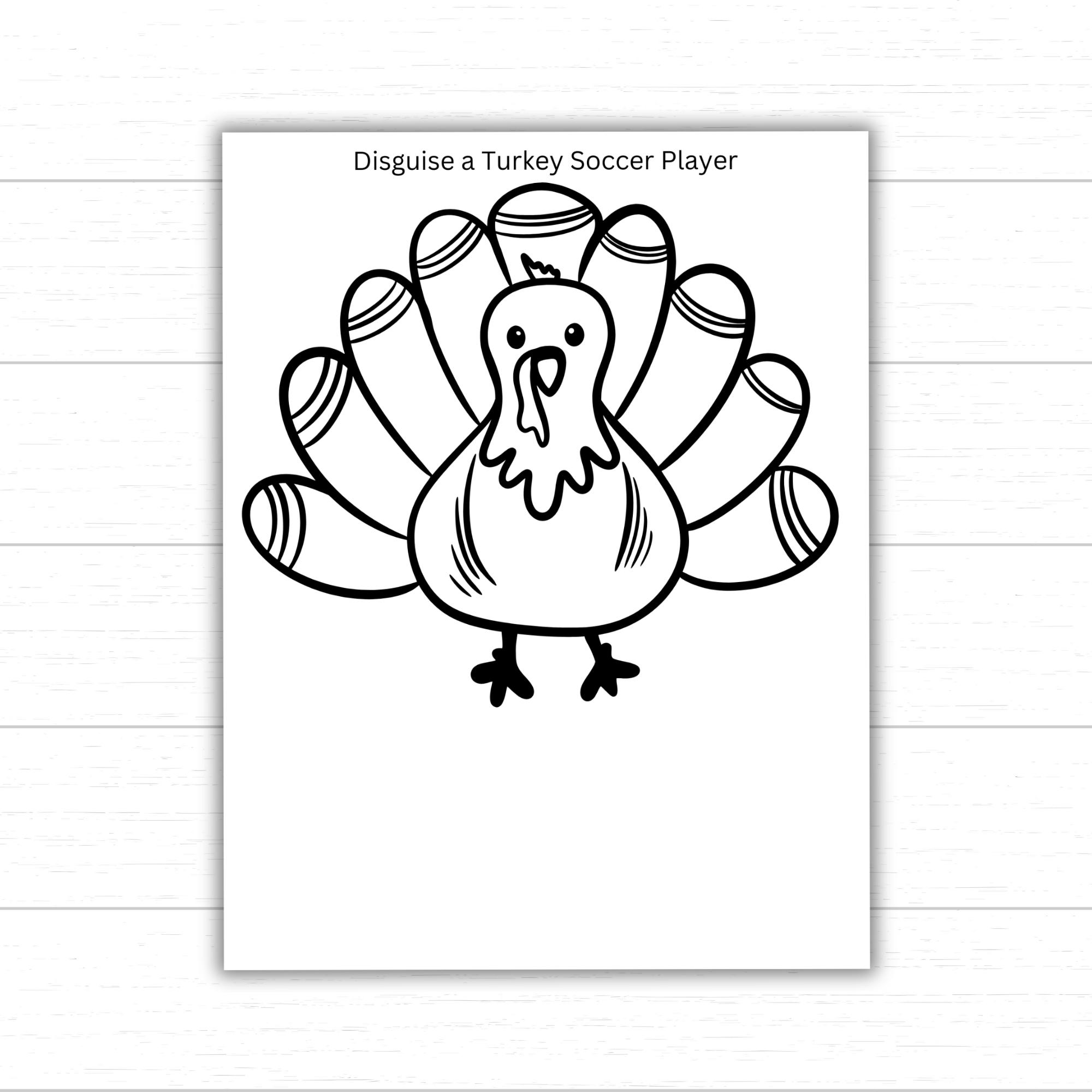 Disguise a Turkey Soccer Player, Turkey in Disguise Soccer Player ...