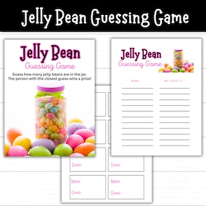 Jelly Bean Guessing Game, Printable Easter Games, Easter Party Games ...