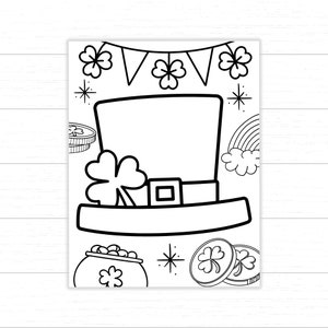 Leprechaun Hat Coloring Pages, Leprechaun Hat Printables, Printable St ...
