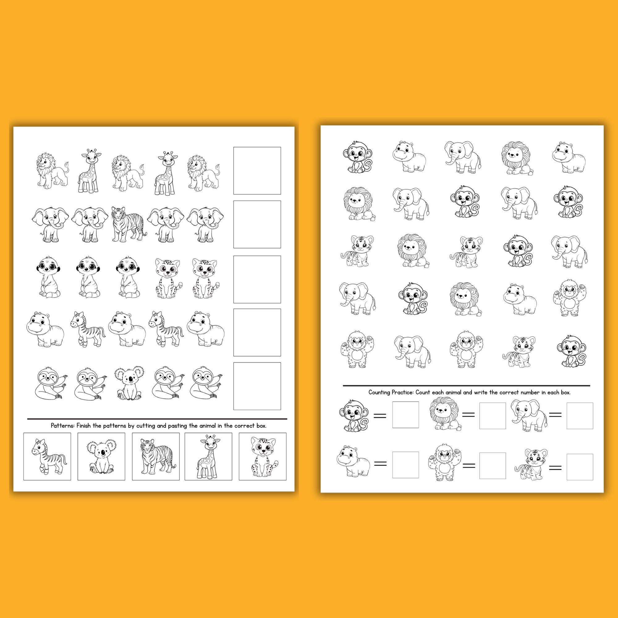 Zoo Activity Pack Printable for Preschool and Kindergarten, Printable ...