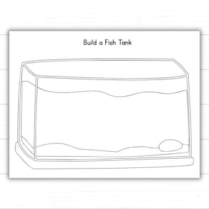 Build a Fish Tank Printable Coloring Activity for Kids, DIY Aquarium ...