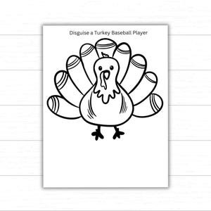 Disguise a Turkey Baseball Player, Turkey in Disguise Baseball Player ...